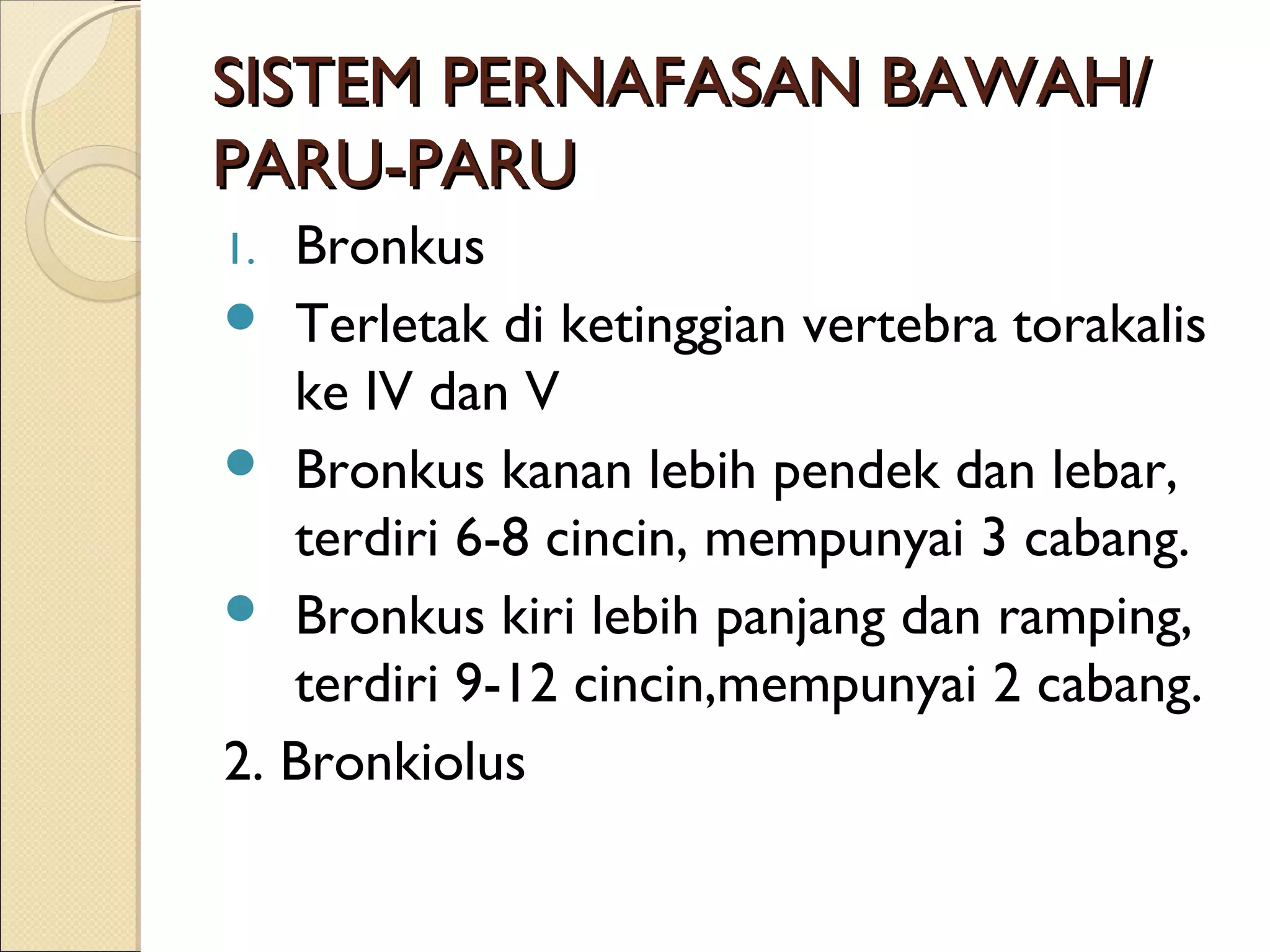 ANATOMI SISTEM RESPIRASI | PPT