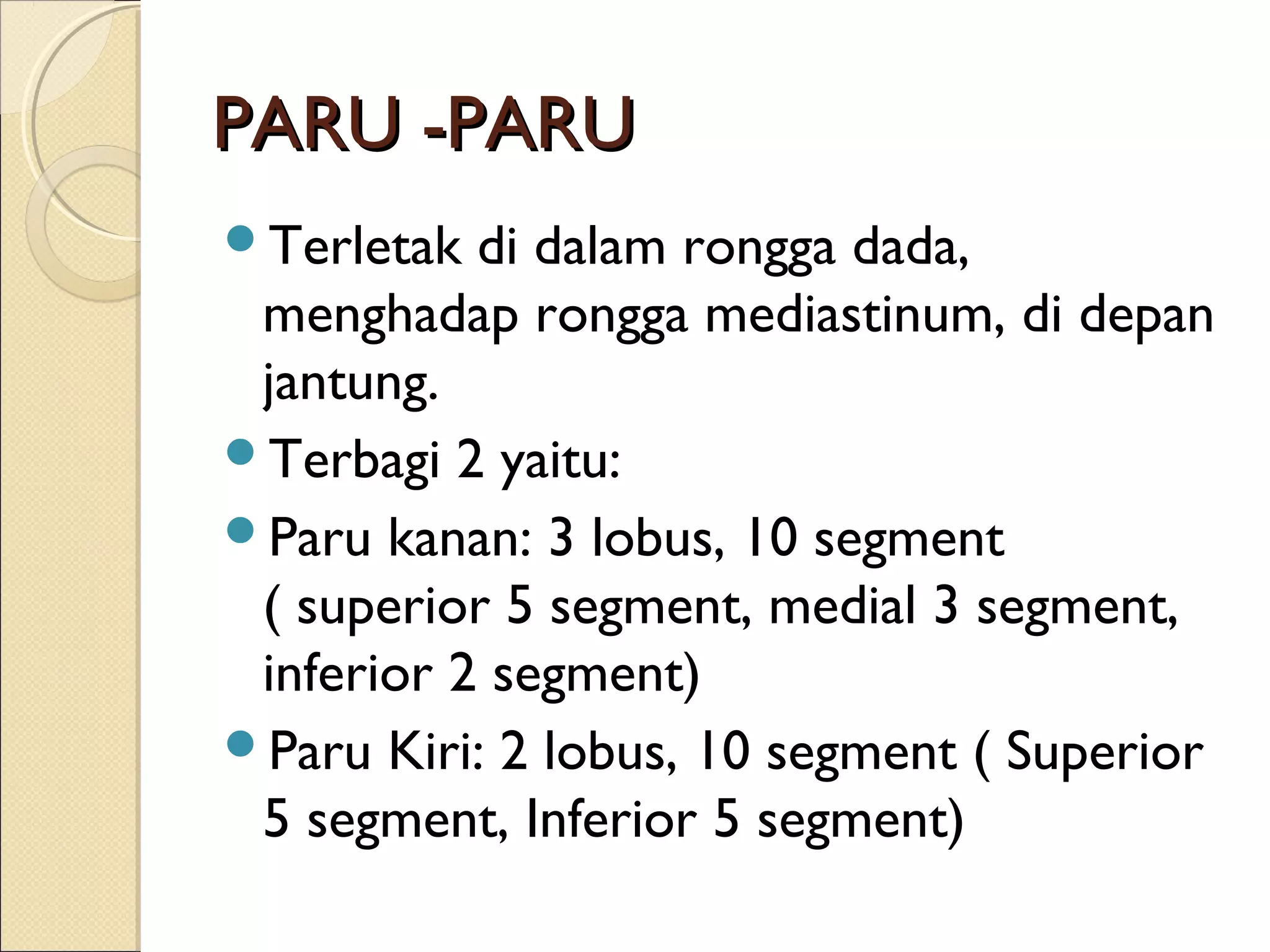 ANATOMI SISTEM RESPIRASI | PPT