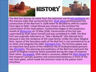 red fort | PPTX | Asia Travel | Travel Locations