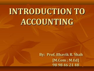 Introduction to Accounting | PPT