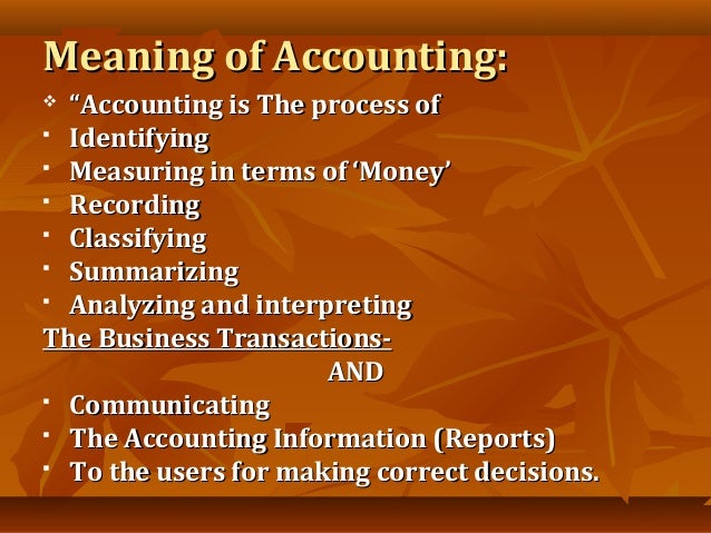 Introduction to Accounting