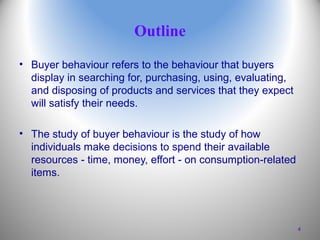 Introduction to Buyer Behaviour | PPT | Business | Business and Finance