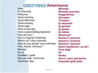 1.1a greetings and introducing | PPT