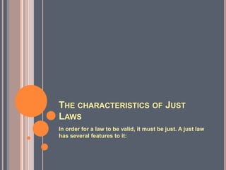 1.3 just laws and the nature of justice | PPT