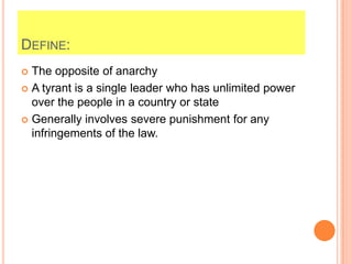1.5 anarchy and tyranny | PPTX