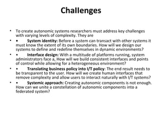 Autonomic Computing by- Sandeep Jadhav | PPT