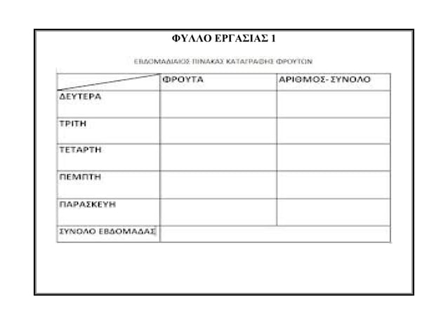 φρουτα φυλλο εργασιας 1 | DOC