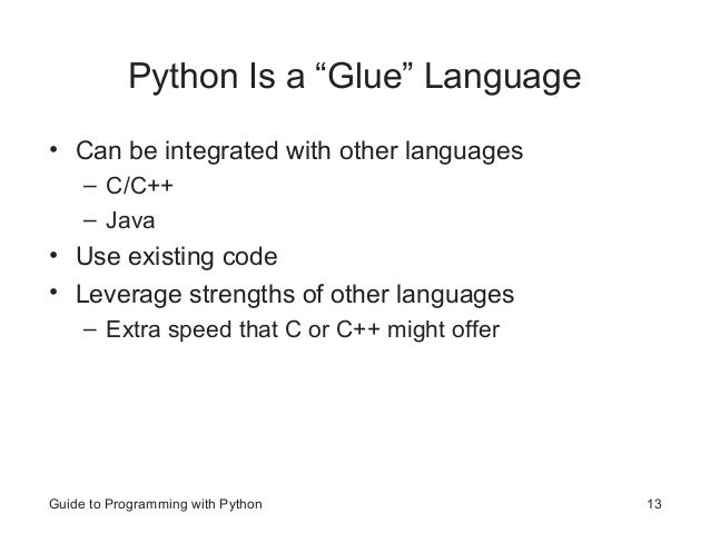 GUIDE TO PROGRAMMING WITH PYTHON
