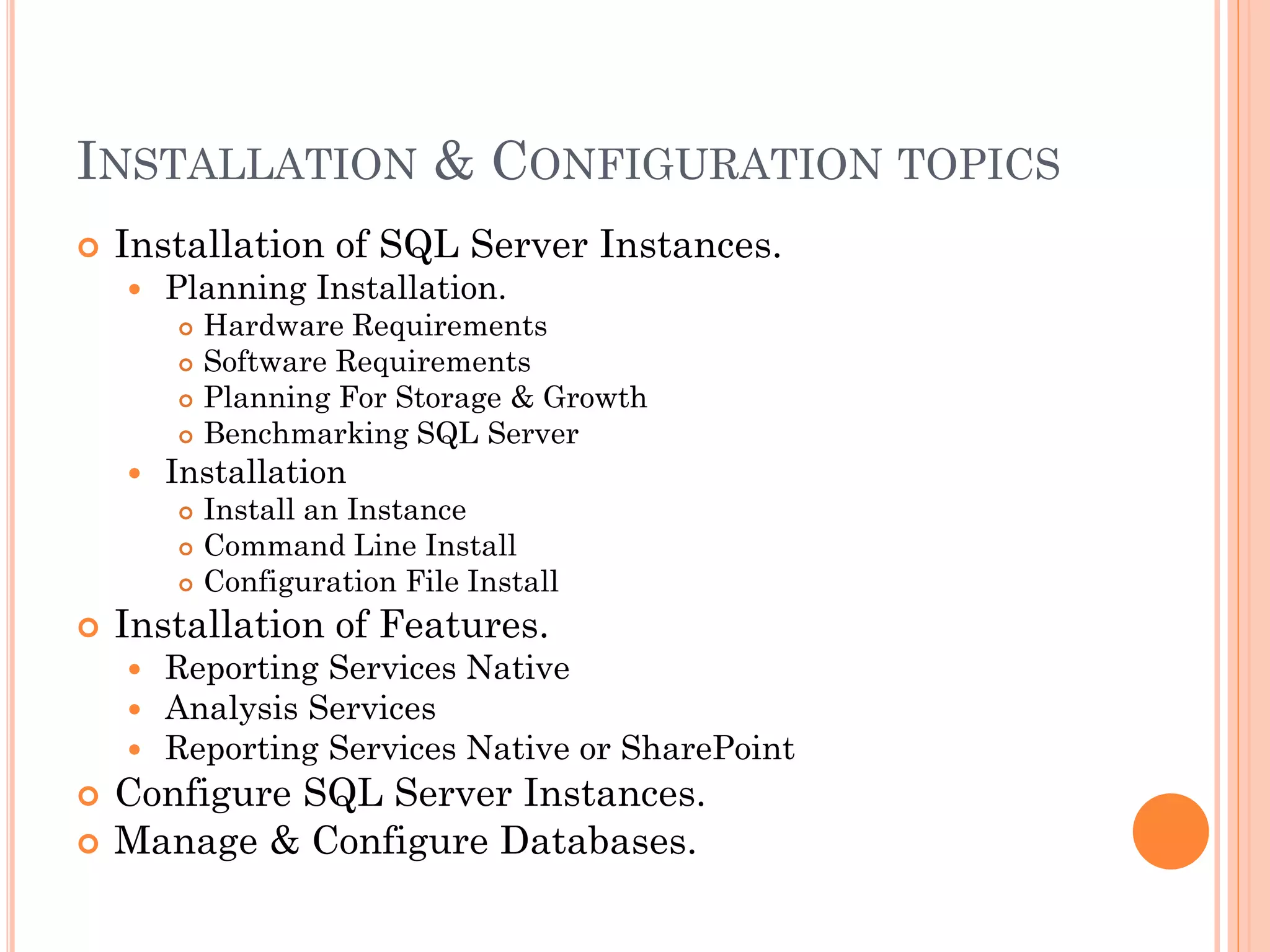 1. planning an sql server install | PPTX