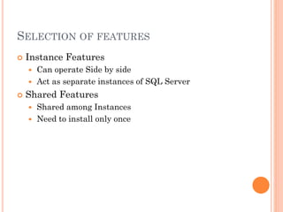 1. planning an sql server install | PPTX
