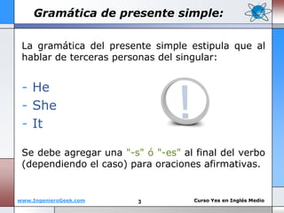1.2 presente simple oraciones afirmativas y negativas | PPTX