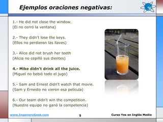 1.11 pasado simple oraciones y preguntas. uso de auxiliar did | PPTX