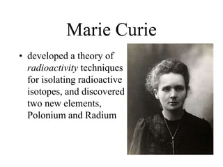 Marie Curie Radioactivity Discovery