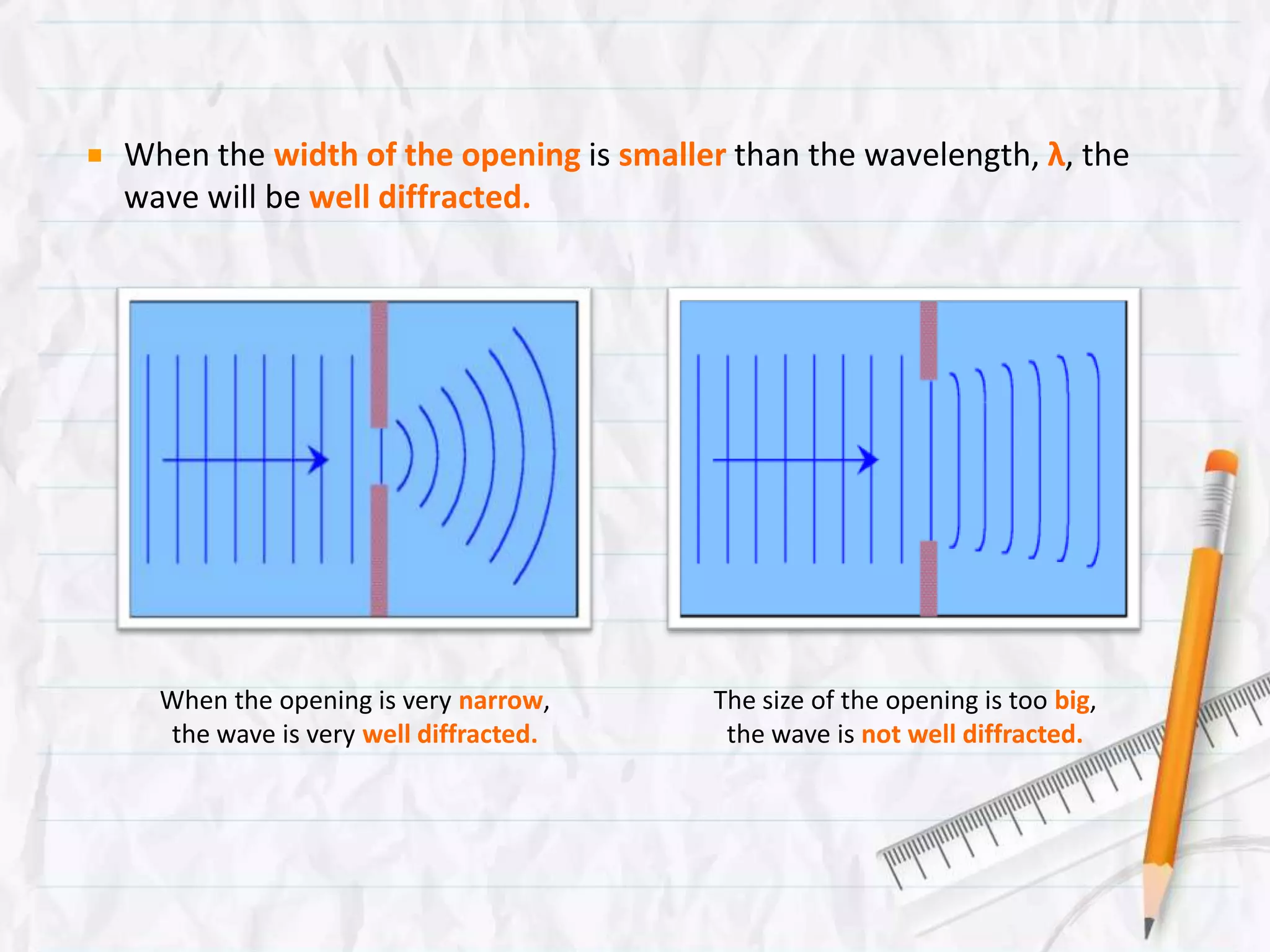 Phycis Form 5: Chapter 1.4 Diffraction of Waves | PPTX