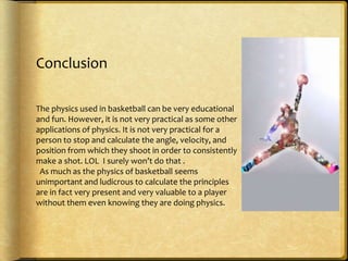 the physics of basketball | PPTX