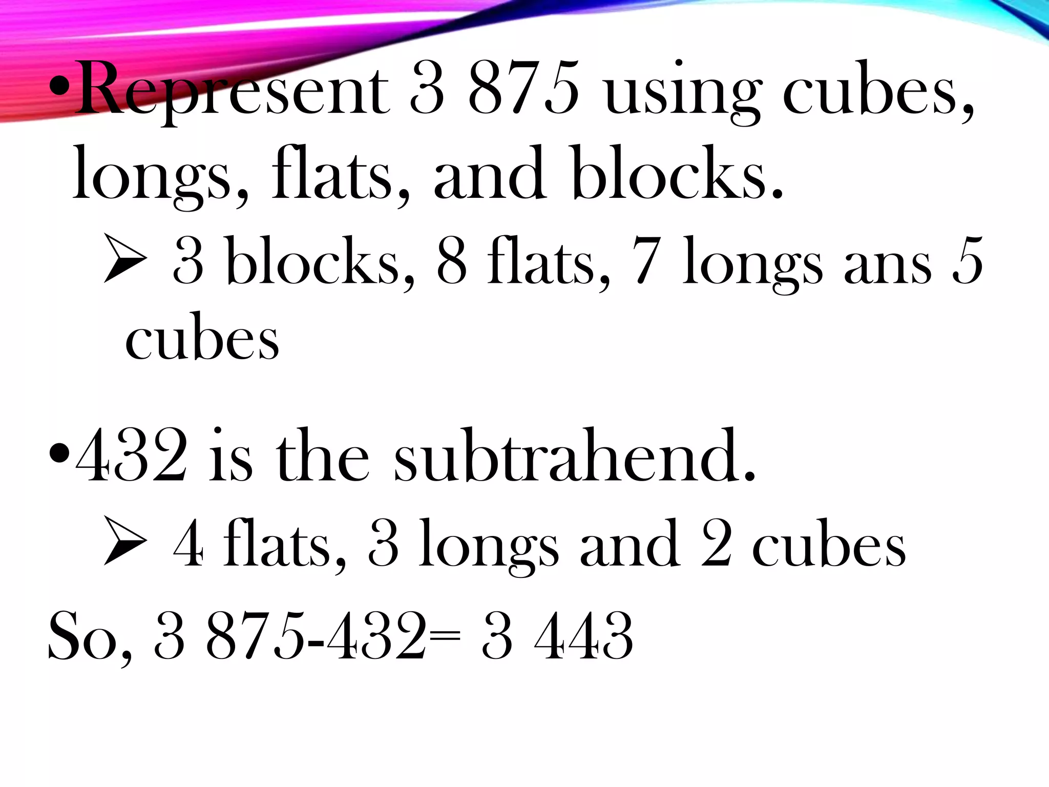 1. subtracting numbers without regrouping | PPTX