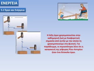 Β' Γυμνασίου. Έργο Ενέργεια | PPTX