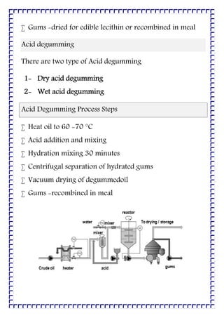 Refining process of fat and oil | PDF