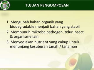 1. dasar dasar pengomposan | PPTX