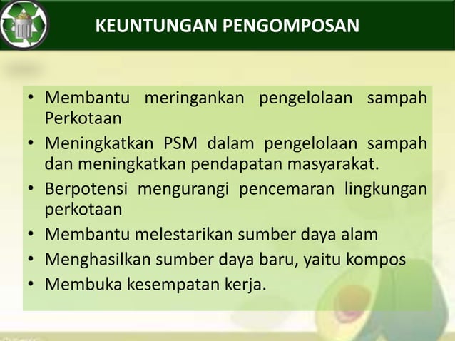 1. dasar dasar pengomposan | PPTX