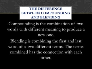 1. word formation | PPTX