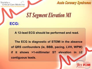 Acute coronary syndrome management | PPT