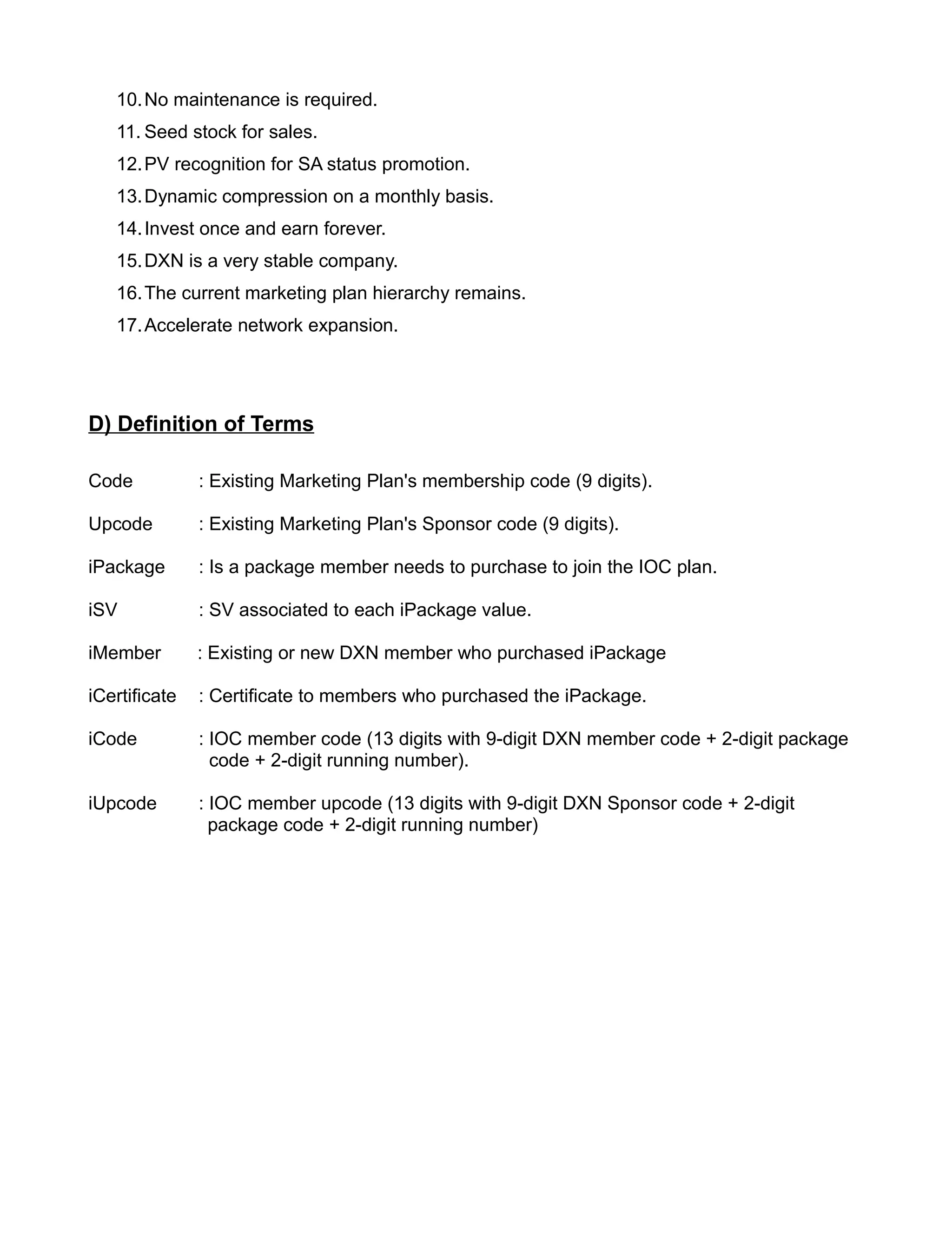 DXN - Icing On The Cake (IOC) | PDF