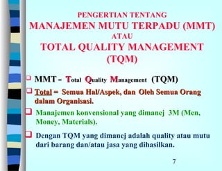 1. filosofi mutu kinerja dan arti mmt | PPT