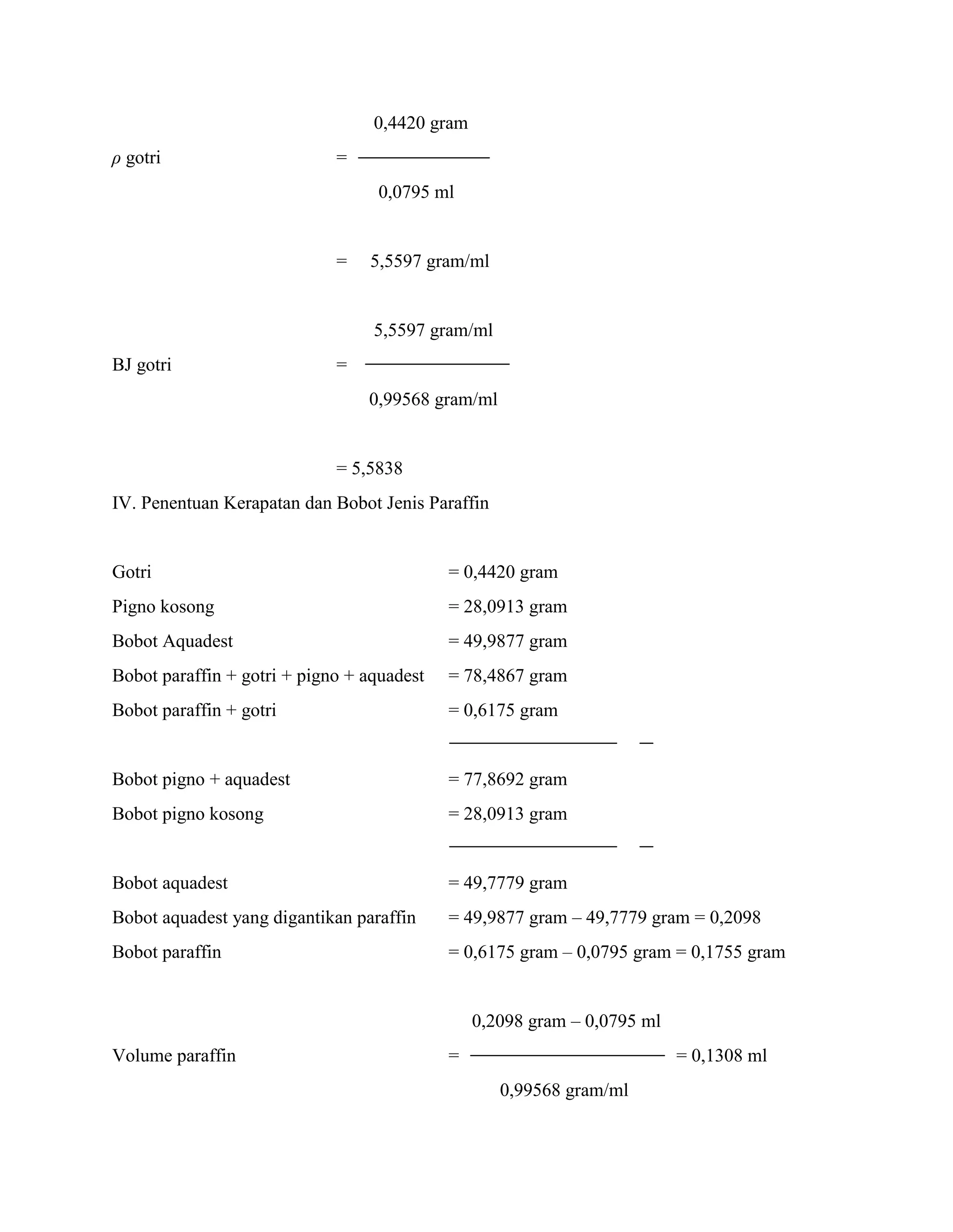 Kerapatan Dan Berat Jenis | DOCX