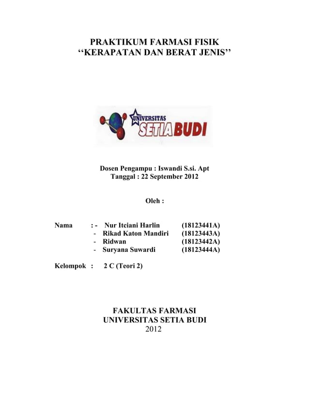 Kerapatan Dan Berat Jenis | DOCX