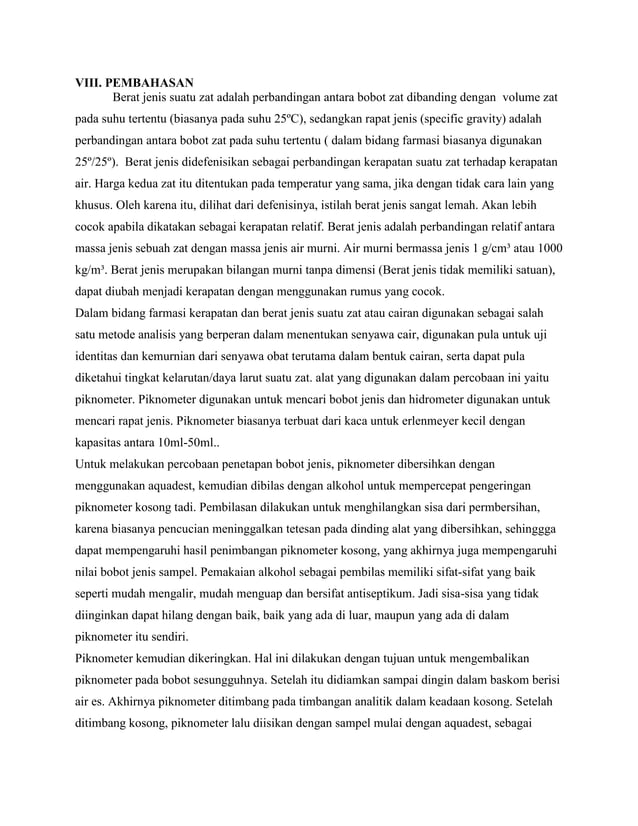 Kerapatan Dan Berat Jenis | DOCX