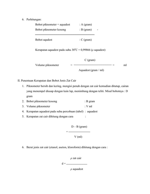 Kerapatan Dan Berat Jenis | DOCX