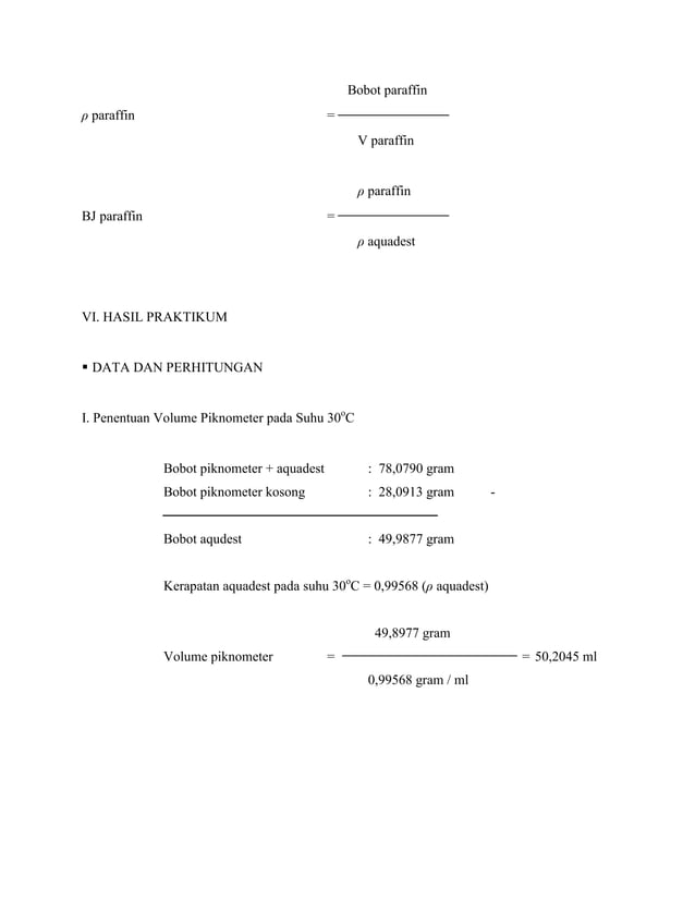 Kerapatan Dan Berat Jenis | DOCX
