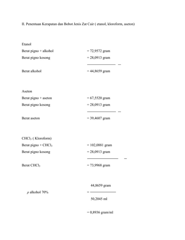 Kerapatan Dan Berat Jenis | DOCX