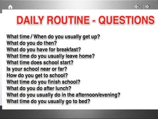 Daily routine | PPT
