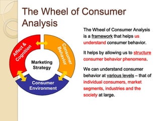 1. the wheel of consumer analysis is flexible and can aid in ...