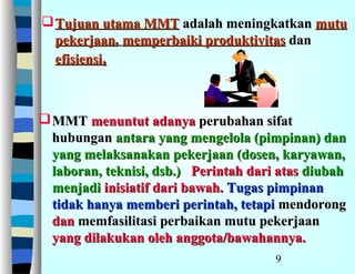 filosofi mutu kinerja dan arti mmt | PPT