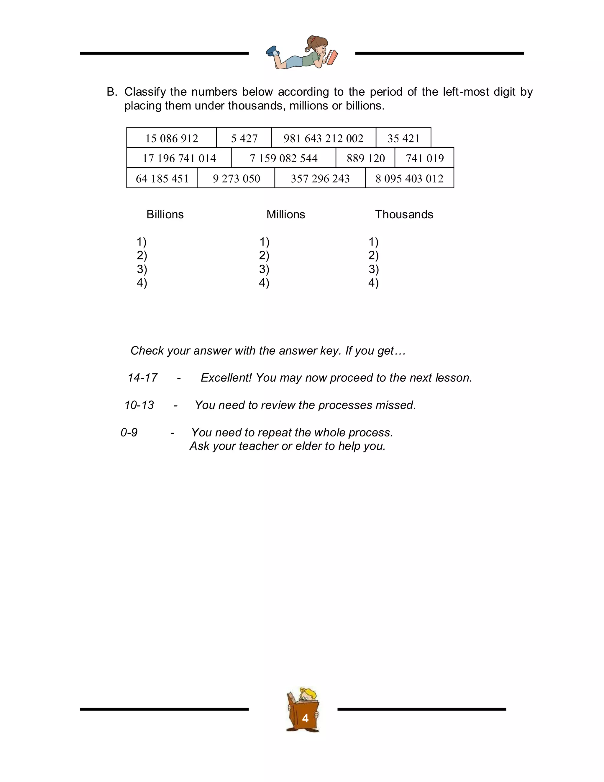 1. numbers from 100 001 through millions billions (1) | PDF