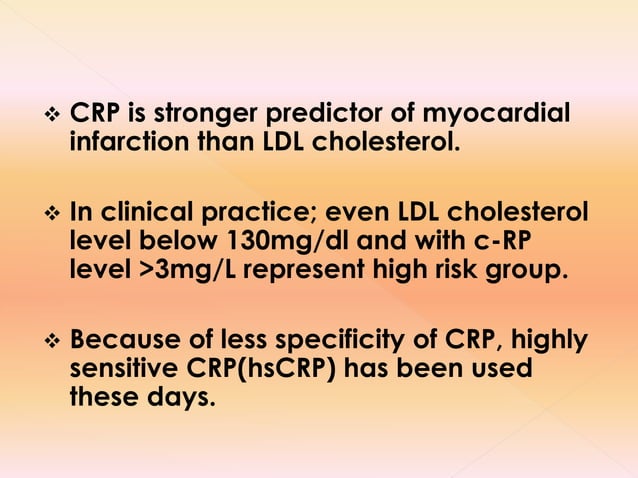 myocardial infarction and CRP | PPTX