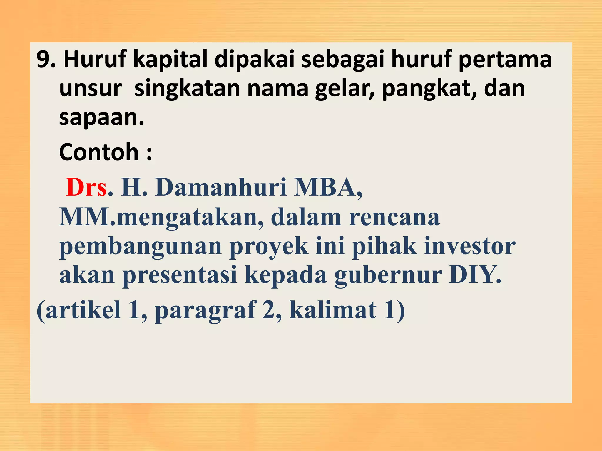 penggunaan huruf kapital | PPTX