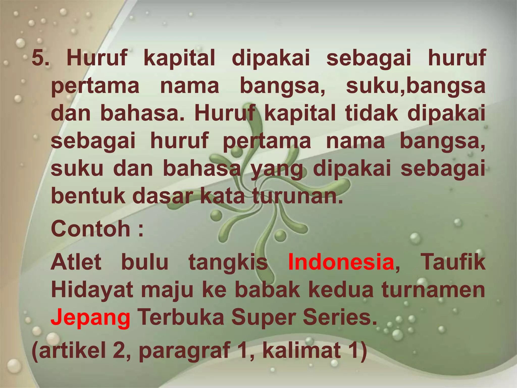 penggunaan huruf kapital | PPTX