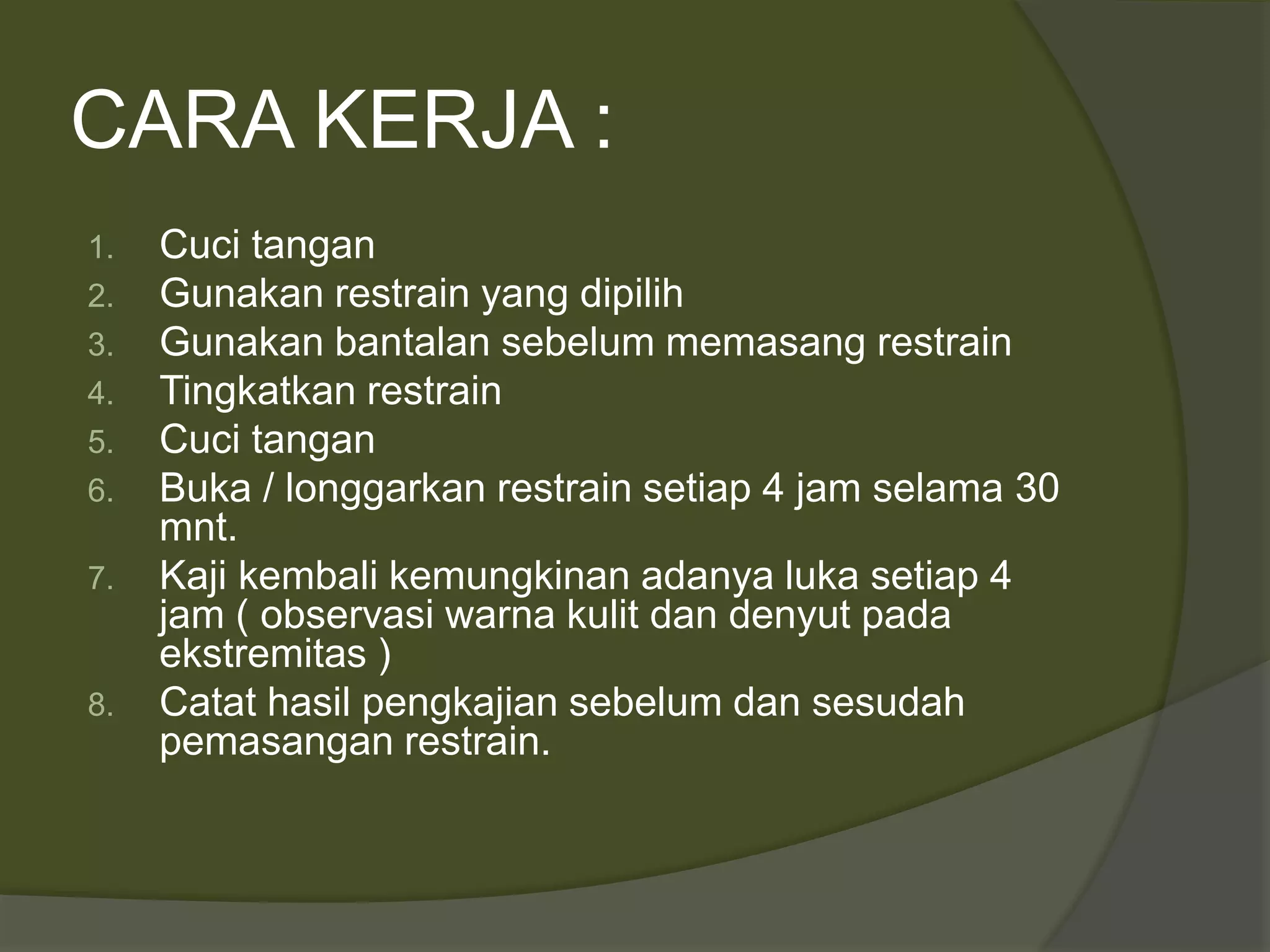 1. pemasangan restrain AKPER PEMKAB MUNA | PPTX