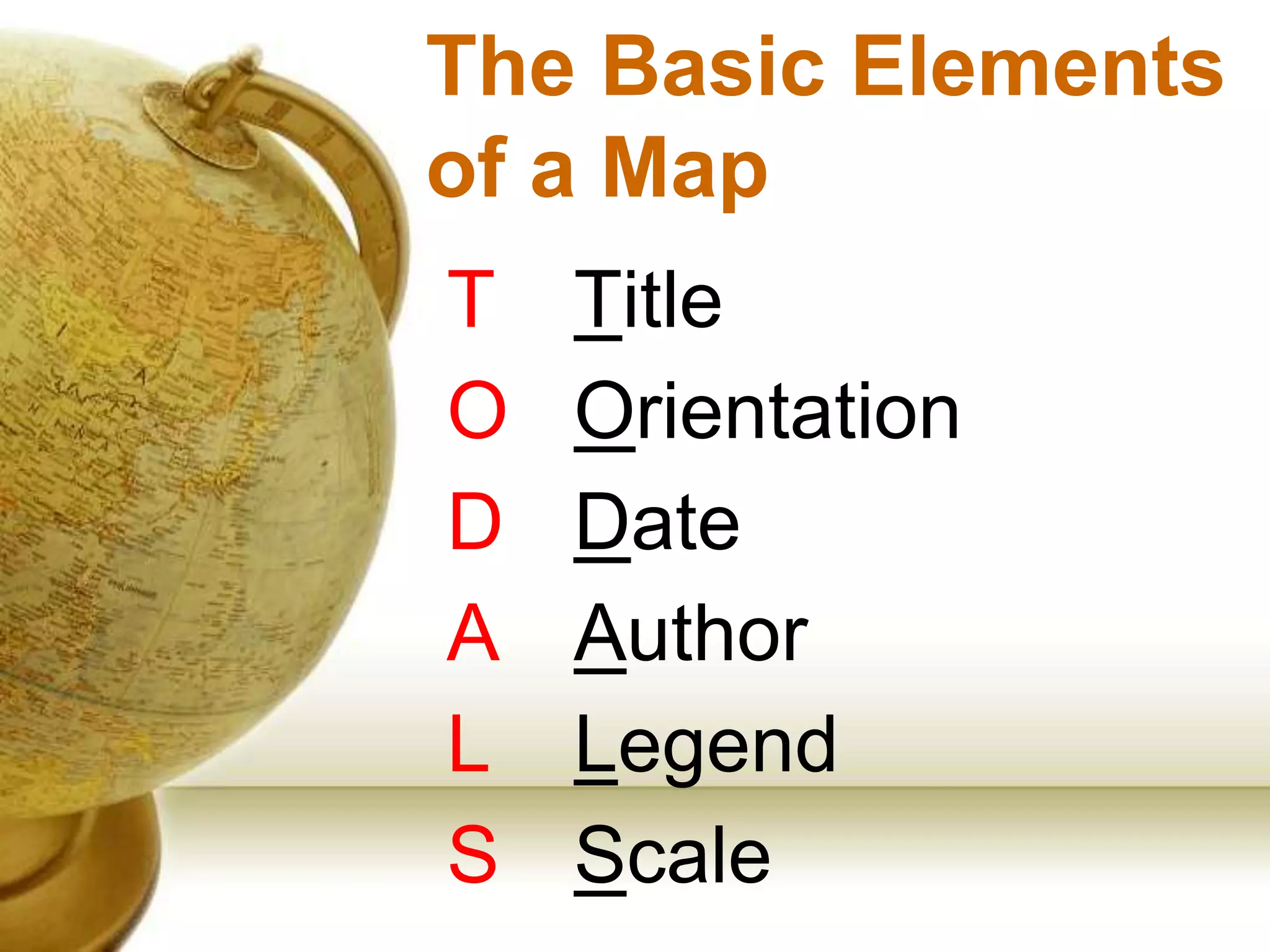 the basic elements of a map | PPTX