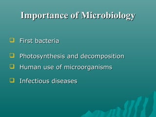 1. introduction to microbiology | PPT
