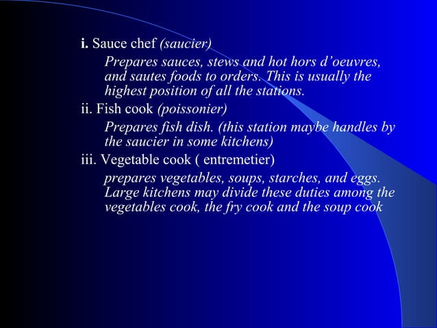 1.0 Introduction to kitchen operation | PPT | Cooking | Food & Drink