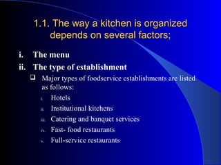 1.0 Introduction to kitchen operation | PPT