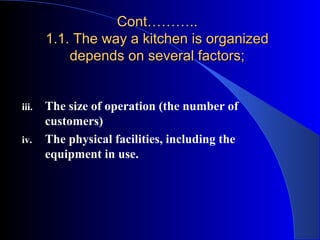 1.0 Introduction to kitchen operation | PPT