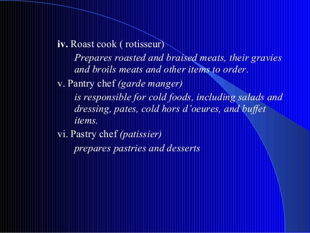 1.0 Introduction to kitchen operation