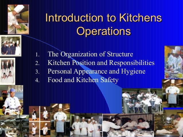1.0 Introduction to kitchen operation