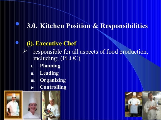 1.0 Introduction to kitchen operation